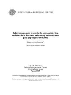 Determinantes del crecimiento económico Una revisión de