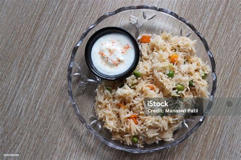 Indian Vegetable Pulav Pilaf Pulao Made Using Basmati Rice Green Peas