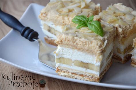 Ciasto bananowa krówka bez pieczenia KulinarnePrzeboje pl