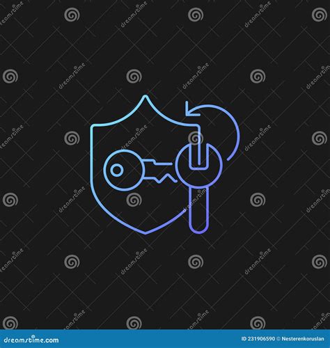 Password Cracking Gradient Vector Icon For Dark Theme Stock Vector