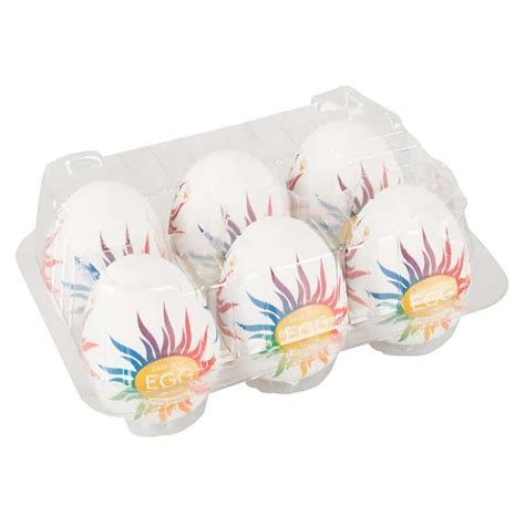 TENGA Egg Shiny Pride Edition 6 Pack Onani Håndjob til Mænd på tilbud