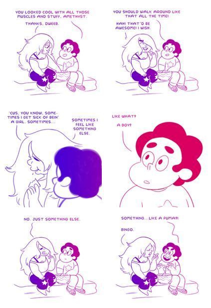 Steven Universe Amethyst And Steven Kiss