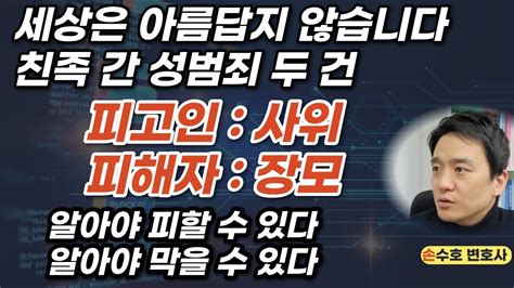 피고인 사위 피해자 장모 두 건의 성범죄 손수호 변호사 Youtube