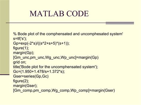 Pid Tuninig With Exact Gain And Phase Margin Ppt Technology And Computing