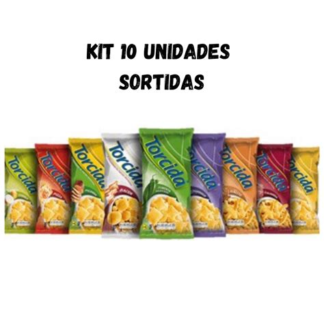 Kit 10 Salgadinhos Torcida 70g Sabores Sortidos Lucky Oferta