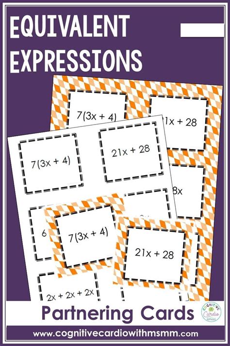 Generating Equivalent Expressions Worksheet