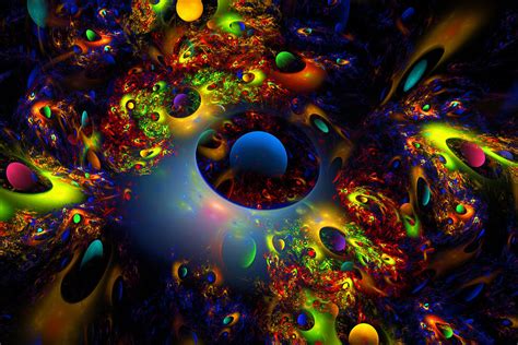 computer generated planet spheres abstract fractal flame modern art photograph by keith webber jr