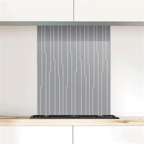Art Deco Titanium Glass Splashback