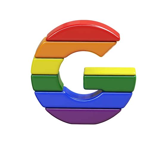 Premium Vector Symbol 3d Made Of Lgbt Flag Colors Number Letter G