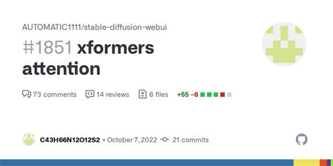 pr for xformers attention now merged in automatic1111 r