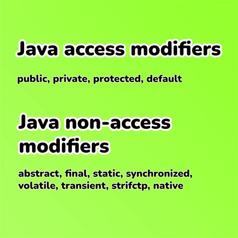 Java Non Access Modifiers Were Familiar With Access Modifiers By Gürkan UÇar Medium