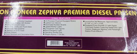 Mth 20 2250 1 Pioneer Zephyr Diesel Passenger Set Wproto Sound 20