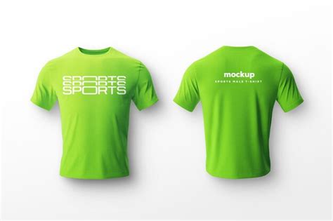 녹색 Tshirt 모형 Psd 템플릿 편집 가능한 배경 프리미엄 Psd 파일