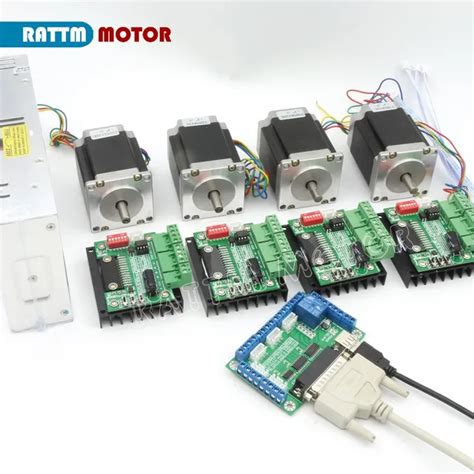 Rus Eu Ship Axis Tb Cnc Router Controller Kit Nema Oz In Stepper Motor Dual Shaft