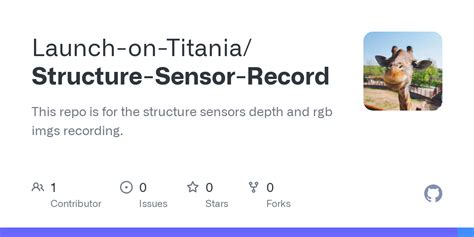 github launch on titania structure sensor record this repo is for