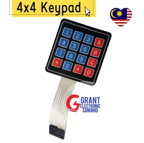 4x4 Keypad Membrane Matrix Button Switch For Arduino Keyboard Lazada