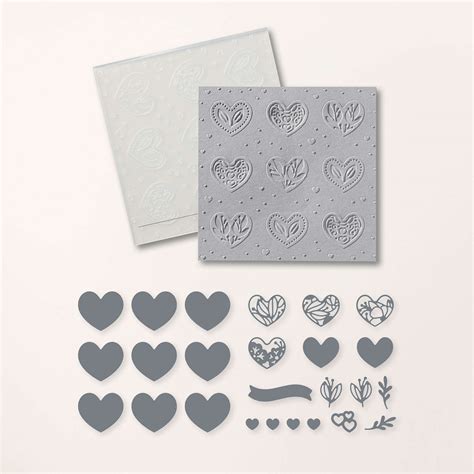 Plioir à gaufrage hybride Cœurs adorables de Stampin Up