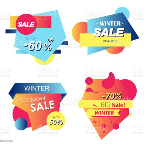 겨울 세일 배너 3d 스타일 세트 온라인 쇼핑 및 상점 마케팅 자료 포스터 뉴스 레터 소셜 미디어 광고 및 배너 웹 사이트 배지 라벨 및 스티커 템플릿 벡터 그림입니다 3