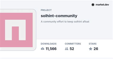 Solhint Community Ecosystem Directory Market Dev