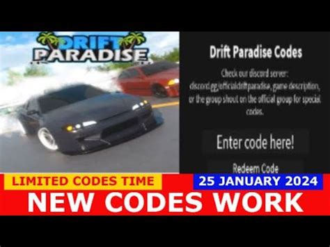 NEW CODES 2 OG MAPS Drift Paradise ROBLOX LIMITED CODES TIME