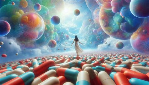 Drug Addiction Chronic Brain Disease Abstract Conceptual Image Stock
