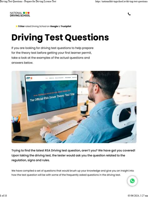 Driving Test Questions Prepare For Driving License Test Pdf