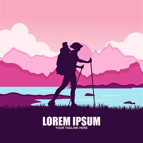 Premium Vector Hiking Outdoor Adventure Logo Vector Template