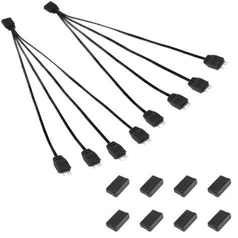 Meiriyfa 5v 3 Pin Argb Splitter Cable 1 Female To 4 Male Ports 3 Pin
