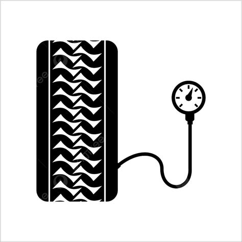 Pressure Gauge Vector Png Images Tyre Tire Pressure Gauge Icon Vector