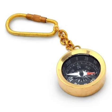 Marine Key Ring Brass Key Fob Golden Compass Packaging Type Box At