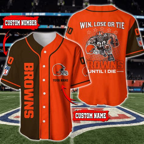 Cleveland Browns Personalized Baseball Jersey Bg569 Luxdesigni