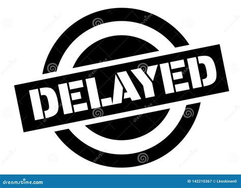 Delayed Stamp On White Stock Vector Illustration Of Shipped 142210367