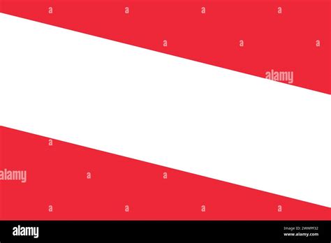 Austria Flag Rectangular Cutout Of Rotated Vector Flag Stock Vector