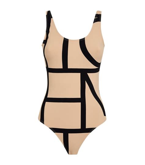 TotÊme Toteme Monogram Print Swimsuit Editorialist