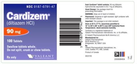 Cardizem Fda Prescribing Information Side Effects And Uses