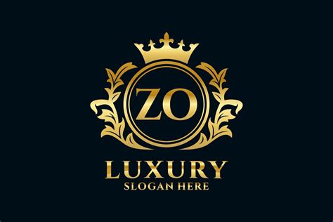 Initial Zo Letter Royal Luxury Logo Template In Vector Art For