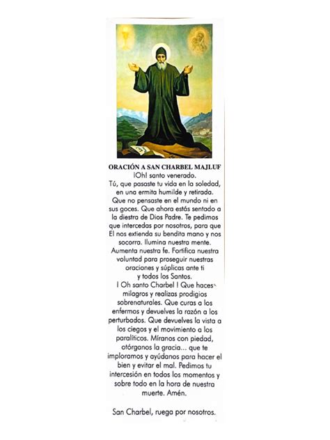 Oración A San Charbel Majluf Pdf