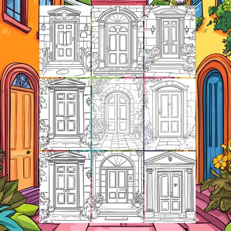 Door 100 Pages Of Doors Coloring Book For Adults Pdf Download And