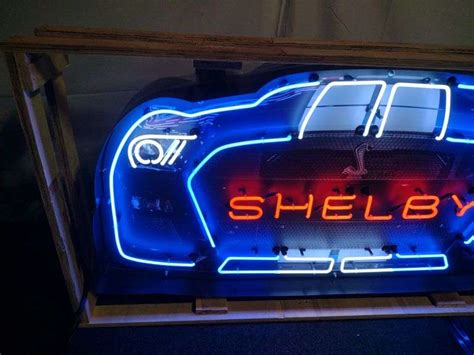 Neon Shelby Advertising Light W Yoder Auction
