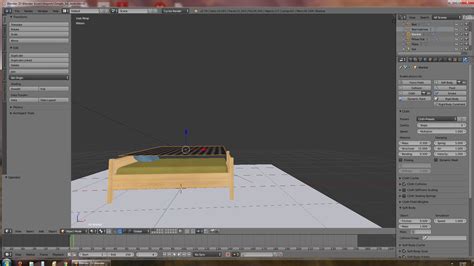 Blender Freezes When Trying To Make A Blanket Falls Upon A Bed And