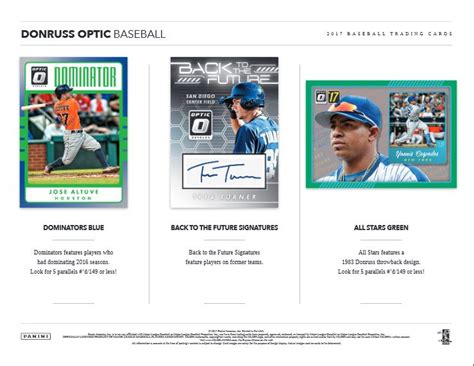 2017 Panini Donruss Optic Baseball Hobby Box Breakaway Sports Cards