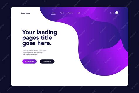 Premium Vector Abstract Gradient Landing Page 3