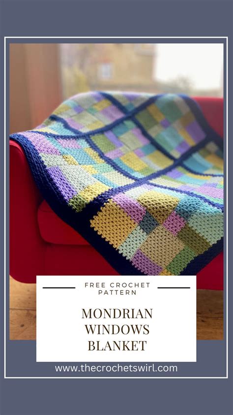 Mondrian Windows Blanket Free Crochet Pattern Crochet Patterns