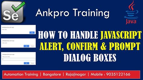 Selenium With Java 42 How To Handle Javascript Alert Confirm And