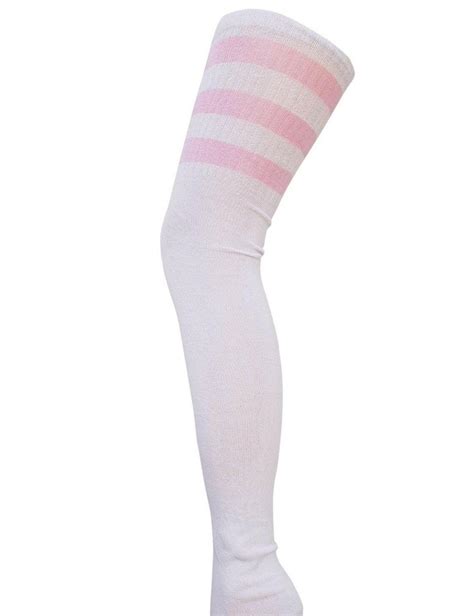 Referee Style Thigh High Over The Knee Striped Socks Kiss Tights