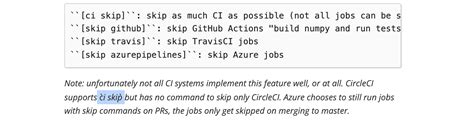 Doc Wrong Backtick Escaping In Development Workflow Guide `ciskip