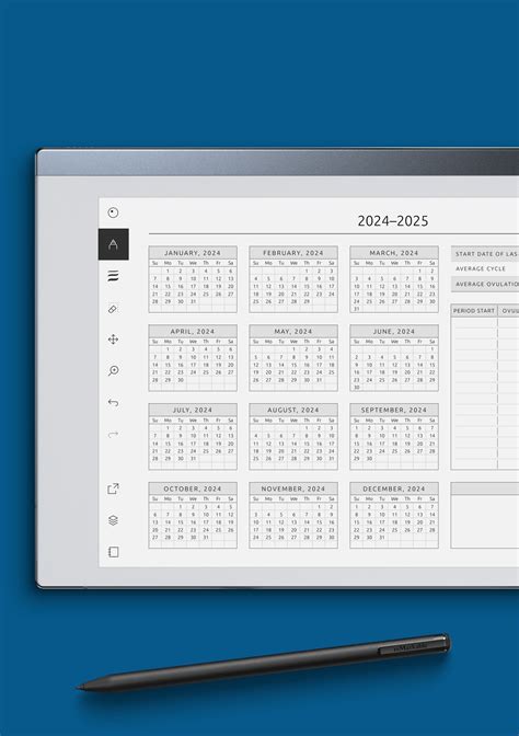 Ovulation Calendar Template