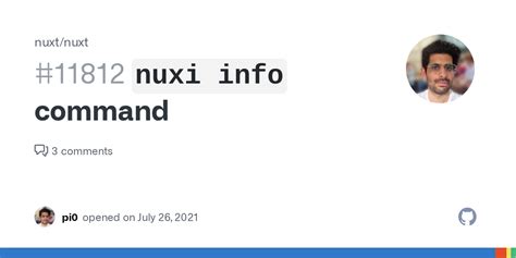 Nuxi Info Command Issue 11812 Nuxt Nuxt GitHub