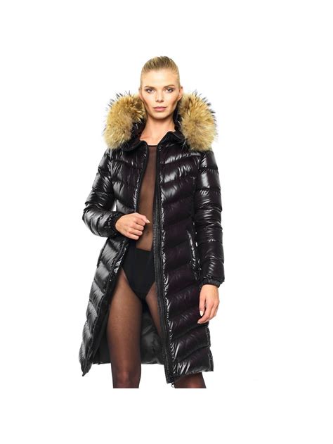Langer Daunenmantel mit Pelz IceBlack WeLoveFurs Größe M 38