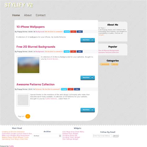 New Blogger Template Stylify V2 Stylify Your Blog